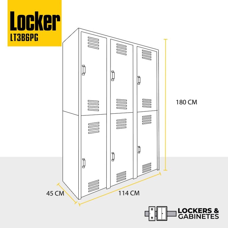 Locker metálico en Tándem – Grande 6 Puertas - Lockers y Gabinetes