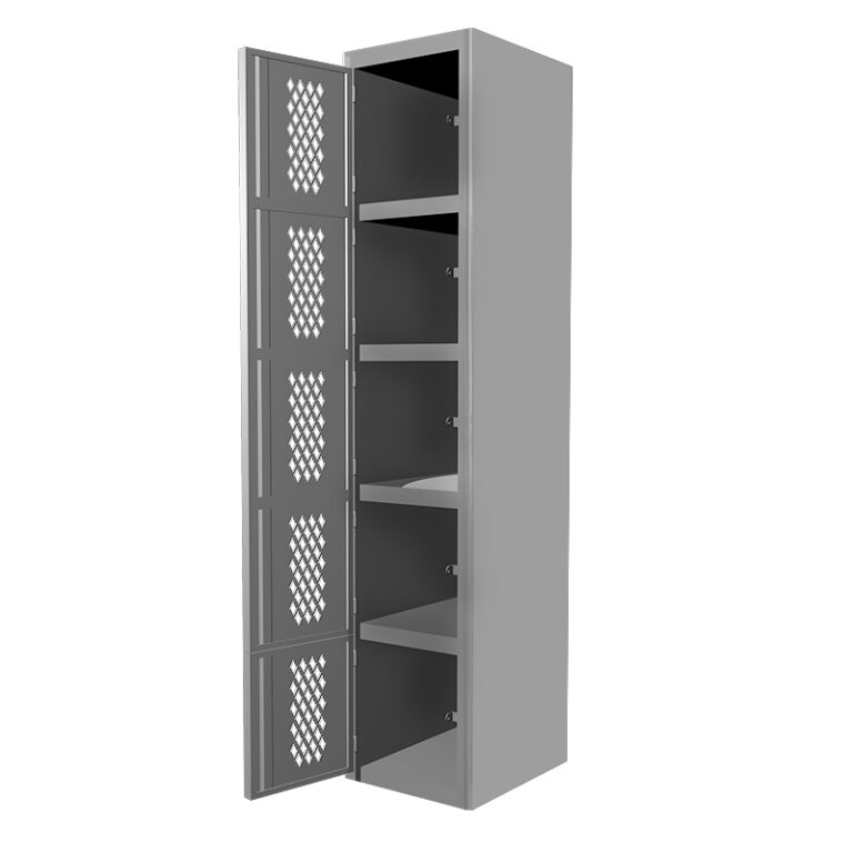 Locker metálico Grande con ventilas troqueladas 5 Puertas - Lockers y ...