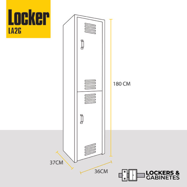 Locker metálico Chico 2 Puertas - Lockers y Gabinetes