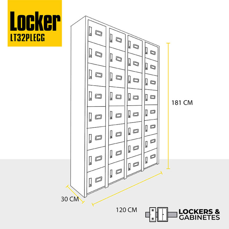 Locker metálico de seguridad para Celulares y Tablets con 32 Puertas ...