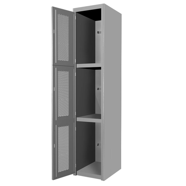 Locker Metálico Grande con Ventilas de Malla 3 Puertas - Lockers y ...