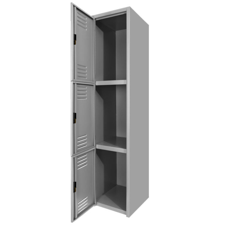 Locker metálico 3 Puertas con Chapa Plástica - Lockers y Gabinetes