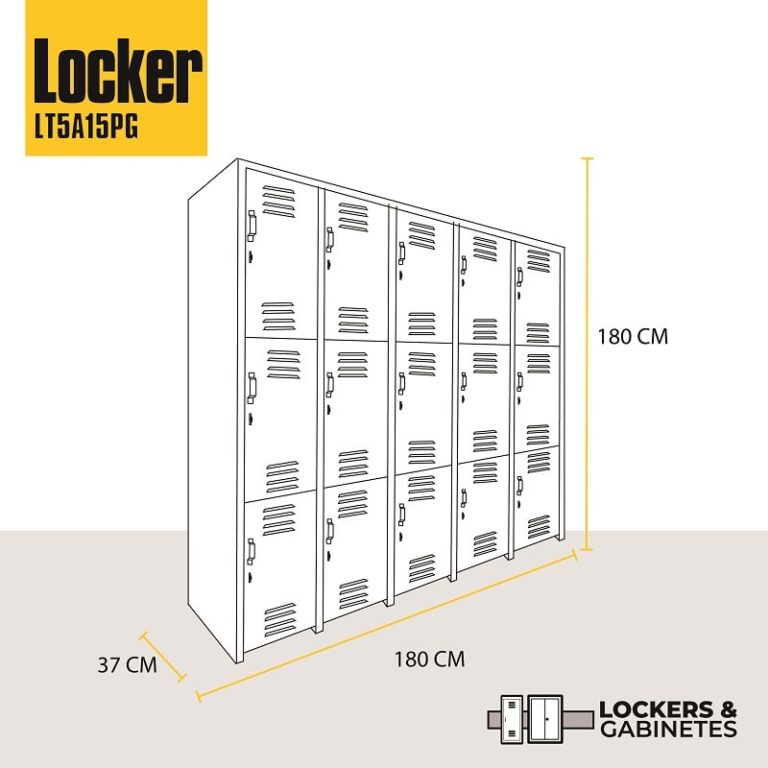 Locker metálico en Tándem- XL 15 Puertas - Lockers y Gabinetes