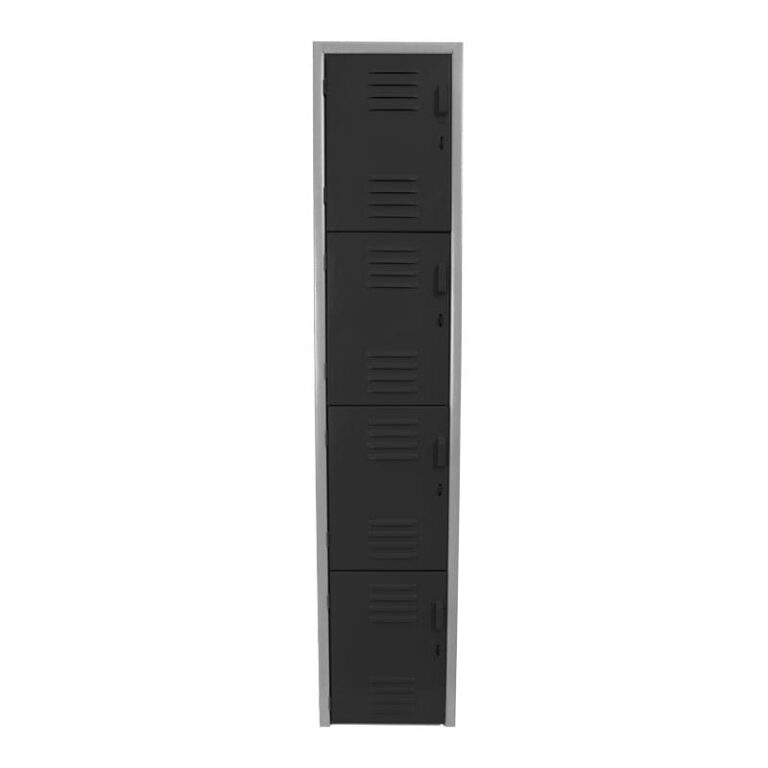 Locker Metálico Dual Chico – 4 Puertas Negro - Lockers y Gabinetes